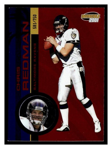 Chris Redman 2001 Pacific Invincible 20 SN750 Red | eBay