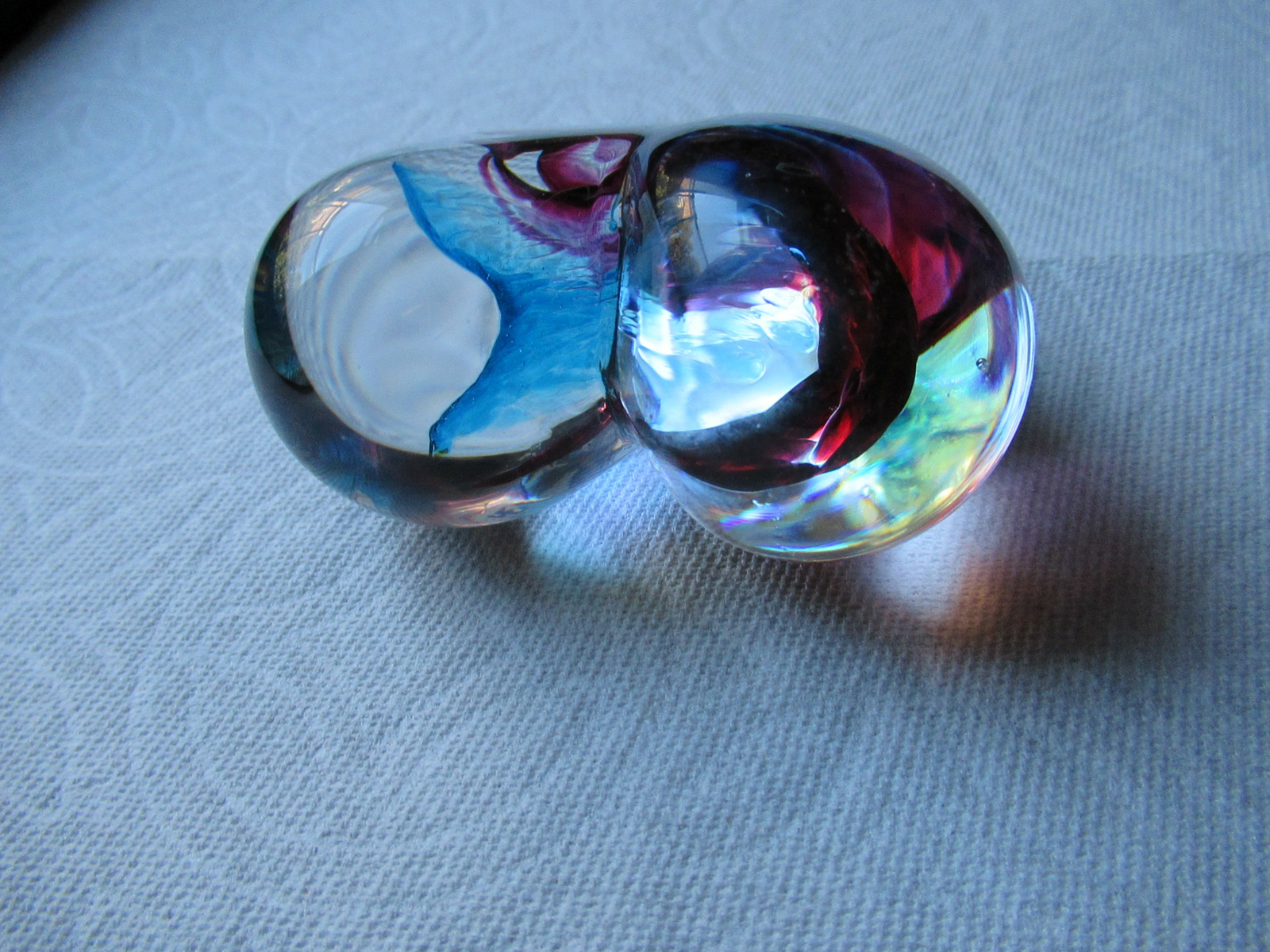 David Hopman Chaos Glassworks Art Glass Turquoise Fuchsia Heart ...