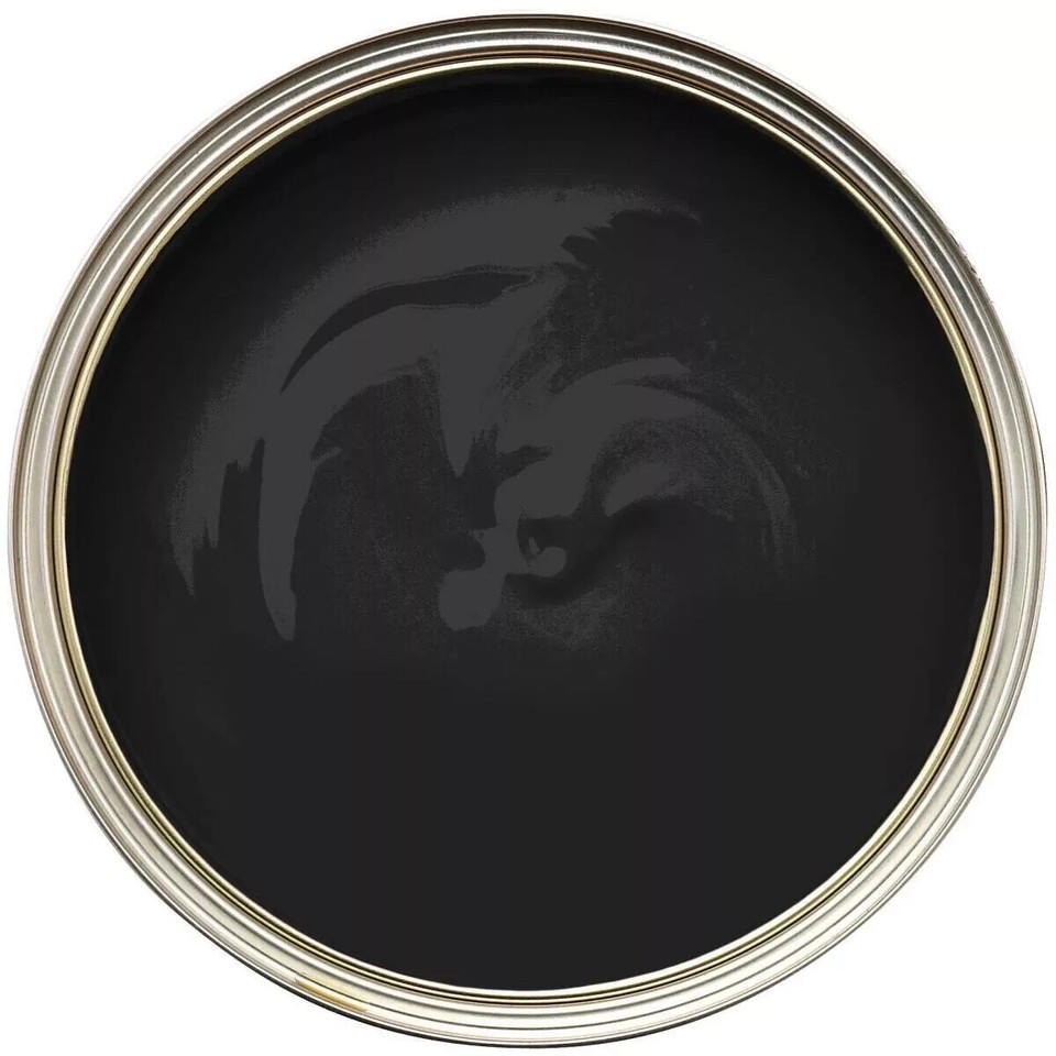 JET BLACK GLOSS FINISH PAINT 300ML QUICK DRYING ALL PURPOSE INTERIOR ...