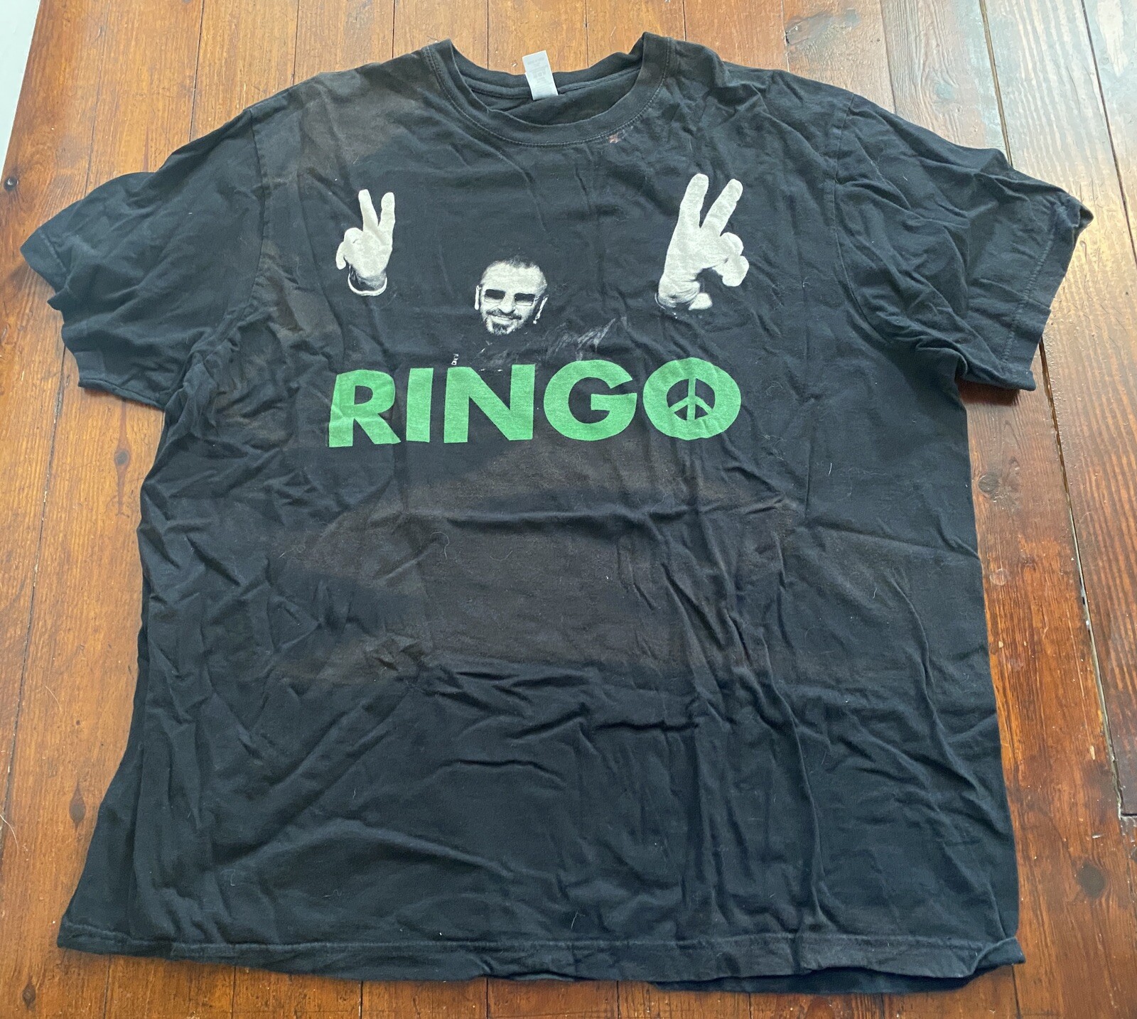 Vintage Ringo Starr Black Short Sleeve T-shirt Sz 2XL - Gem