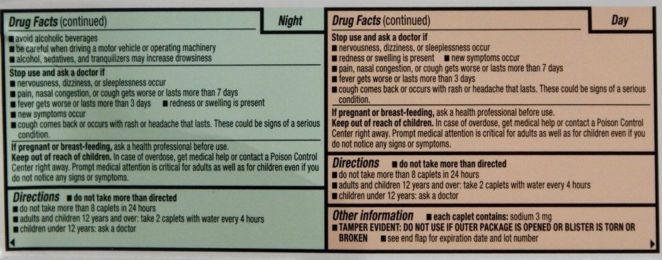 Kirkland Signature Severe Cold Flu Congestion Acetaminophen 168 Day ...