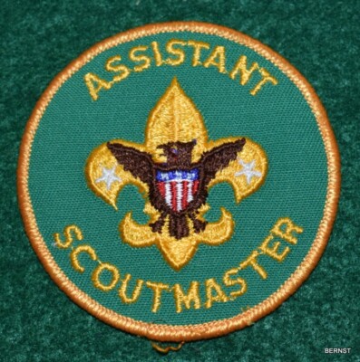 BOY SCOUT - ASSISTANT SCOUTMASTER - WHITE BACK - FREE SHIPPING | eBay