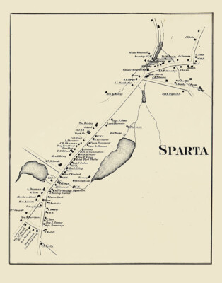 1860 Map of Sparta Sussex County New Jersey | eBay
