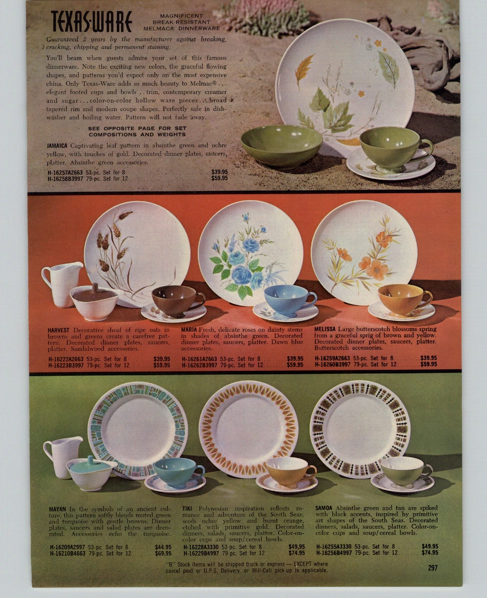 Melmac Dinnerware 1962 Christmas Department Stores Vintage, 53% OFF