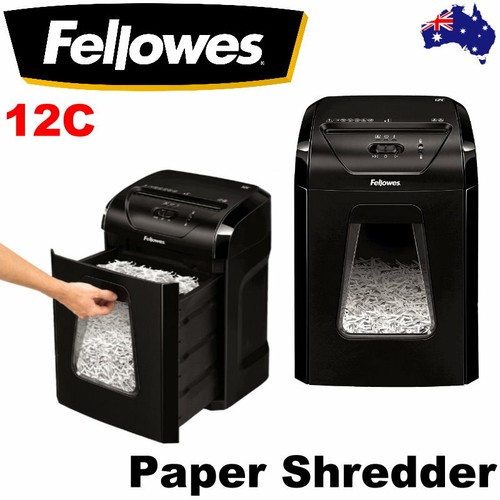 Fellowes Powershred 12C Commericial Cross-Cut Paper Shredder 19L 2mpm ...