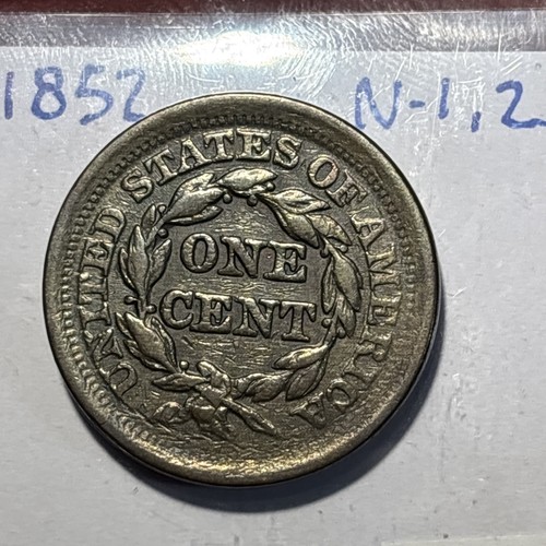 1852 N-1 Braided Hair Large Cent Coin 1c | eBay