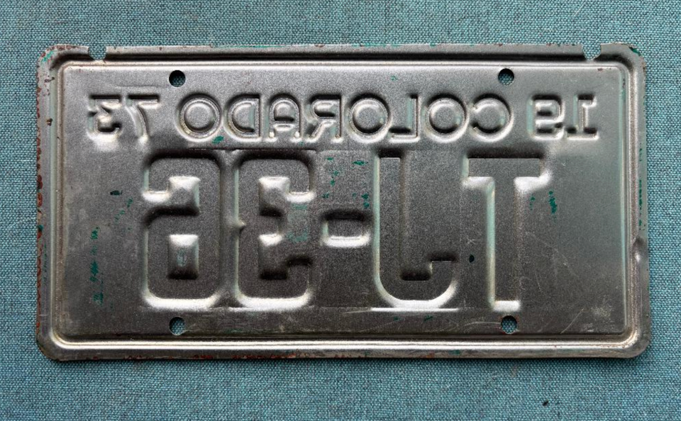 1973 Colorado Motorcycle License Plate - Good Condition | eBay