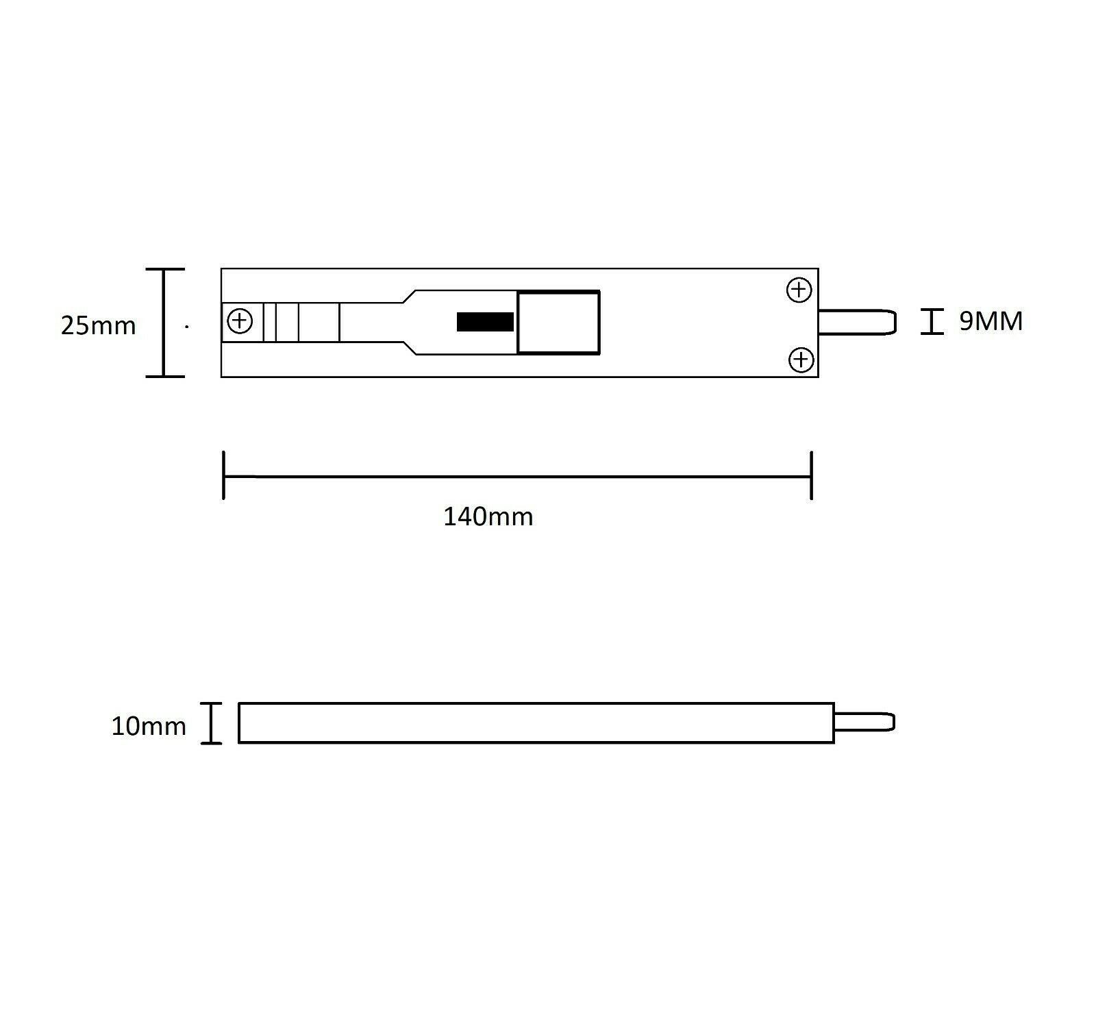 Fapim 3714 Recessed Flush Bolt 140mm White + Silver + Black | eBay UK