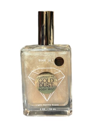 Pink Sky Illuminating Gold Dust Body Mist Light Vanilla Scent 4 Oz ...