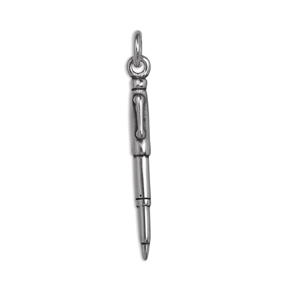 Sterling Silver Classic Fountain Pen Charm | eBay UK