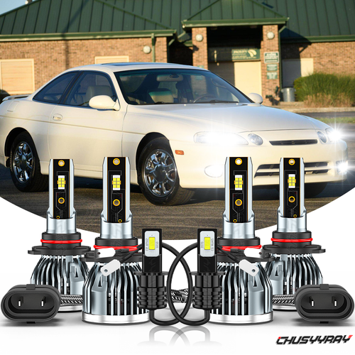 For Lexus SC300 SC400 1994-2000 LED Headlight High Low Beam + Fog Light ...