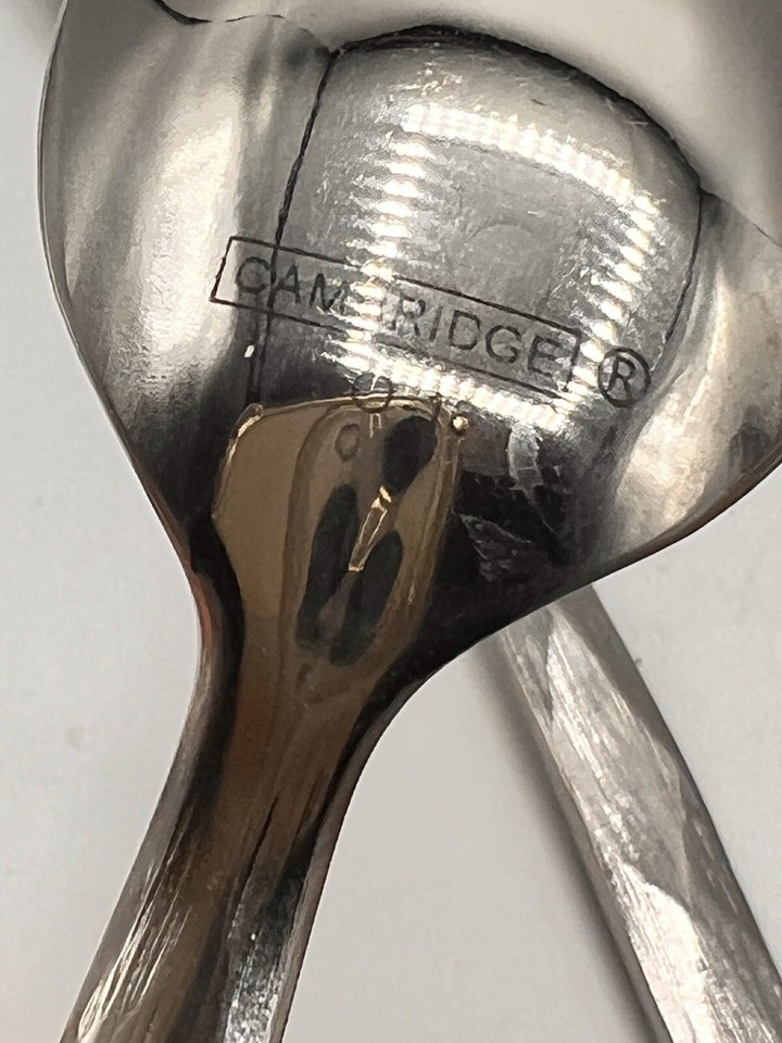 2 Oval Soup Spoons Cambridge Kenilworth Stainless Hammered Brushed | eBay