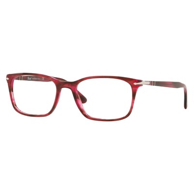 Persol 3189V Rectangle Eyeglasses 1084 Stripped Red w/Demo Lens with ...