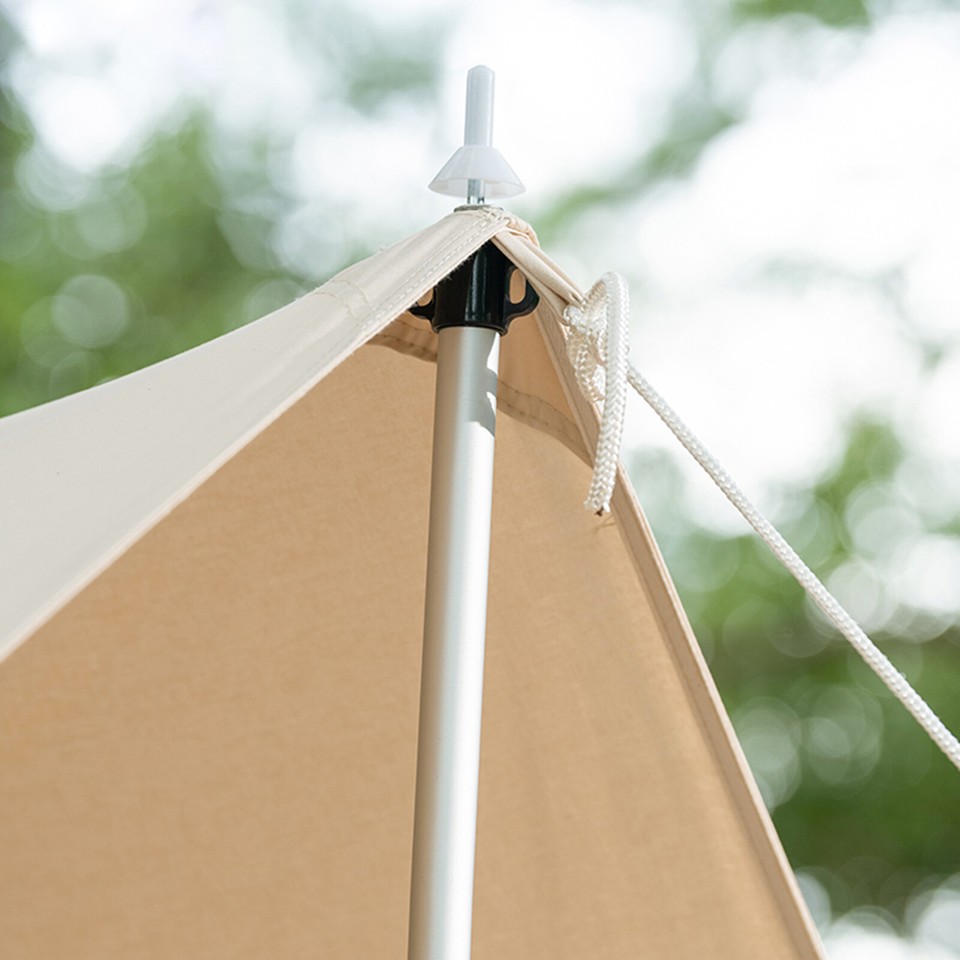 2× Tent Pole Telescopic Adjustable Tarp Poles for Camping Canopy Awning ...