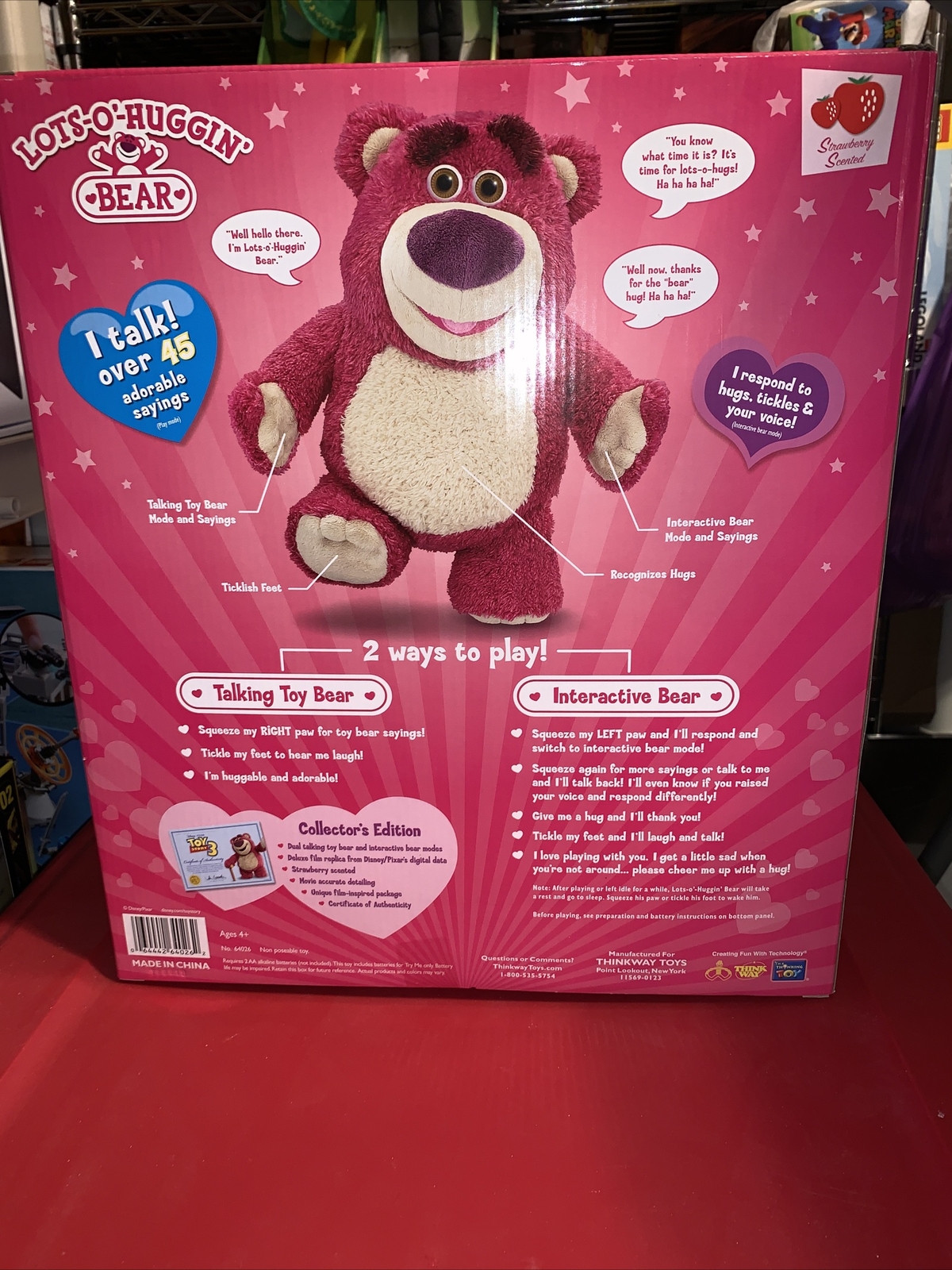 TOY STORY LOTSO SIGNATURE COLLECTION LOTS-O-HUGGIN' BEAR PLUSH SCENTED Thinkway 64442640262| eBay