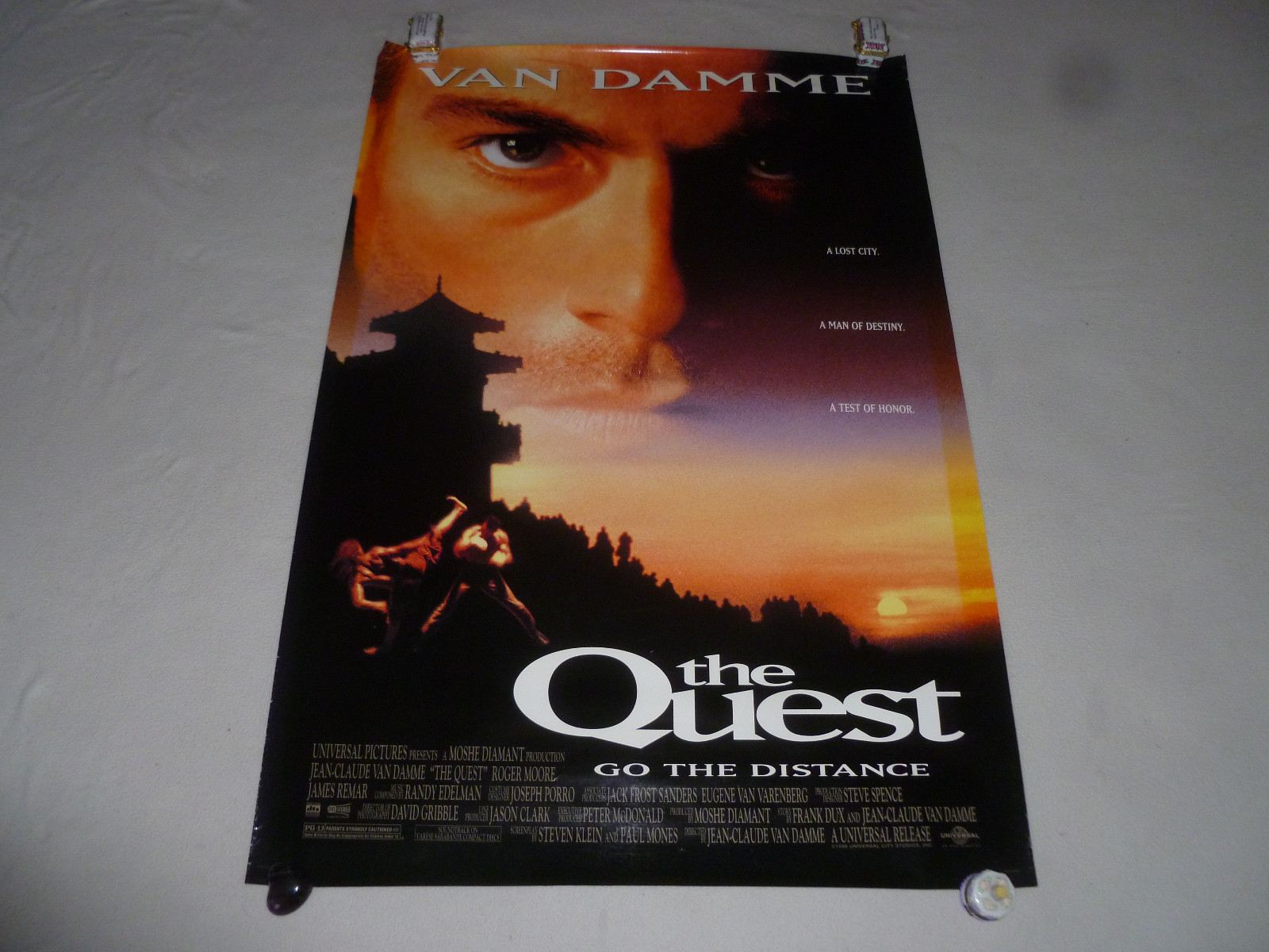 ORIGINAL MOVIE POSTER THE QUEST VAN DAMME 2 SIDED 27 X 40 UNIVERSAL ...