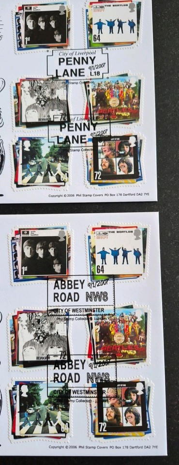 3xClassic Phil Stamp Limited Edition Beatles FDC's 2006/2007 ...