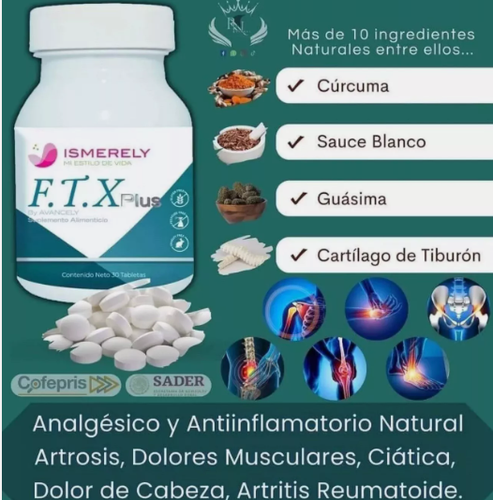 6 FTX Plus Ismerely Para Dolor de Espalda Rodillas y Articulaciones 100 ...