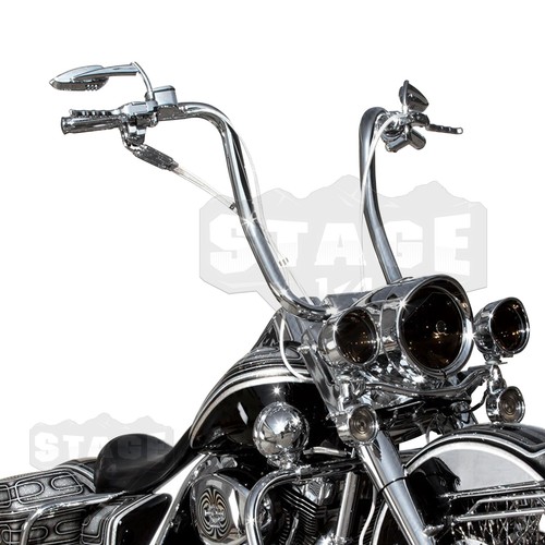MOFUN Handlebar 14" Gangster Ape Hanger Bars For Harley Touring, Dyna ...