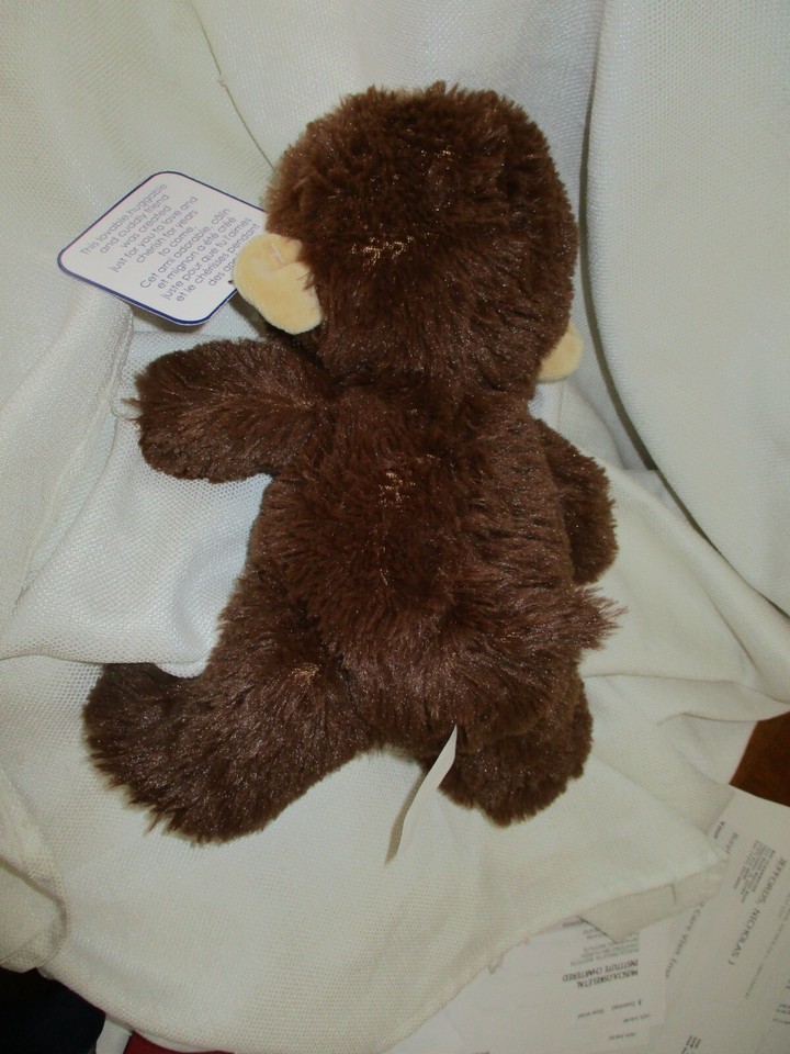 Kellytoy Monkey Plush Brown Stuffed Animal cream soft 11" ape chimp | eBay