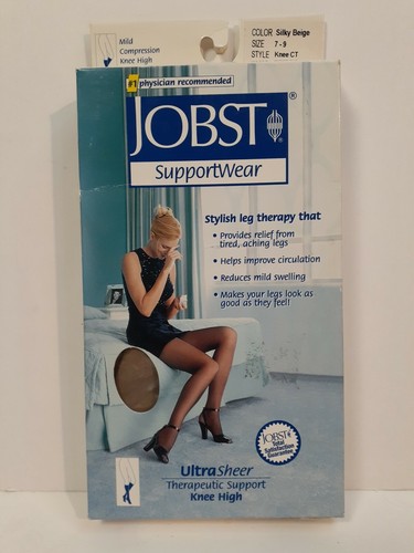 Jobst 119329 Knee CT Shoe 7-9 Silky Beige Mild 8-15 mmHg UltraSheer ...