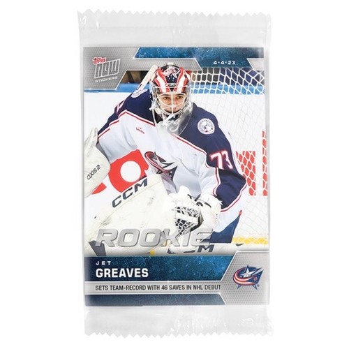 2022-23 NHL Topps NOW® Sticker #315 🏒 Jet Greaves RC 🏒 Columbus Blue ...