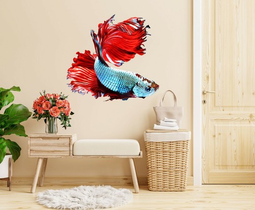 3D Red Goldfish O459 Animal Wallpaper Mural Poster Wall Stickers Decal ...