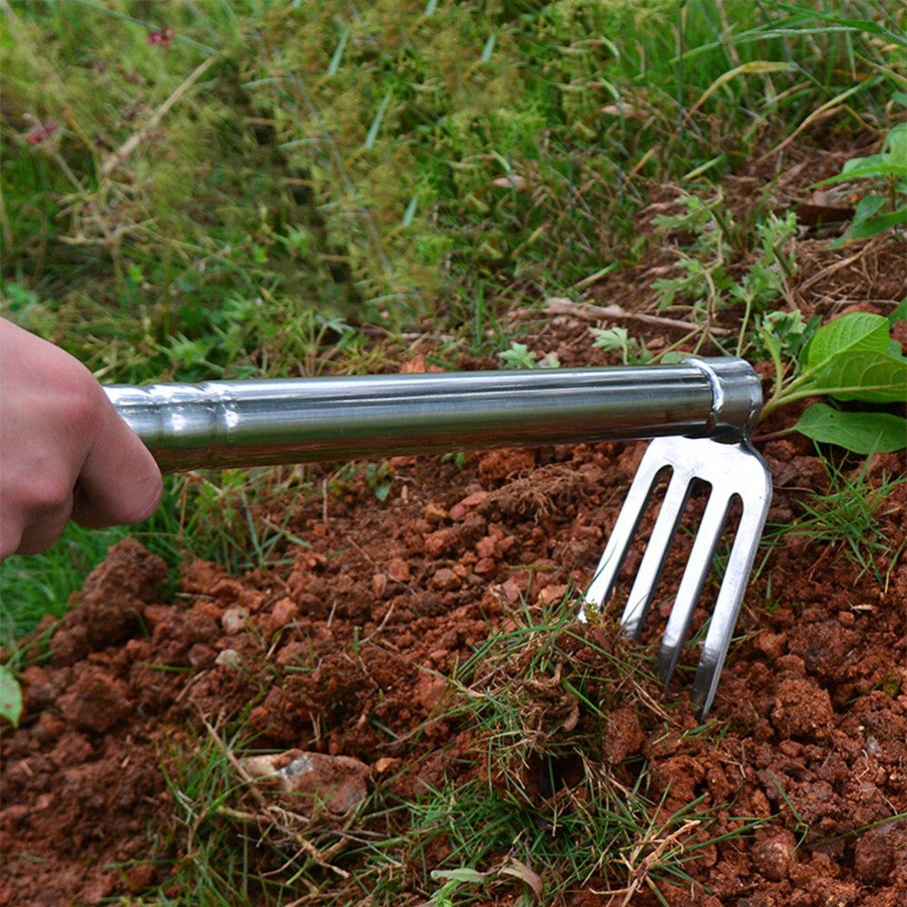 Digging Fork Garden Hand Tool Metal Shrub Rake Soil Rake Garden Metal ...