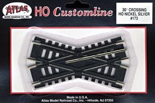 Atlas Code 100 30 Degree Crossing Track 4 CL N/S - HO Scale Nickel ...