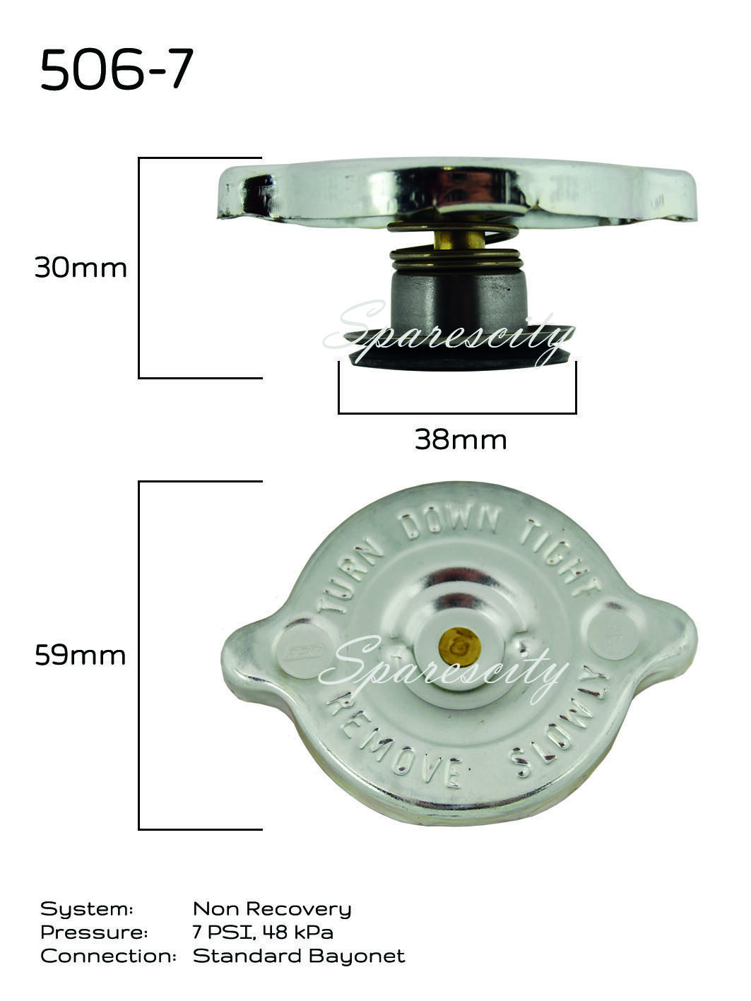 Radiator Cap for FORD HILLMAN FIAT AUSTIN HEALEY COMMER FERGUSON ISUZU ...