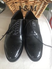 Clarks Mens Smart Huckley Work Leather Shoes in Black 8 G 261072487080 ...