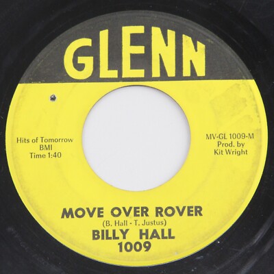 Billy Hall 7" 45rpm Move Over Rover & Shootin Pool 1963 Rockabilly ...