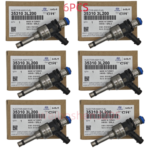 6PC Fuel injector For 17-2020 Hyundai Kia Cadenza Sedona Sorento 3.3L ...