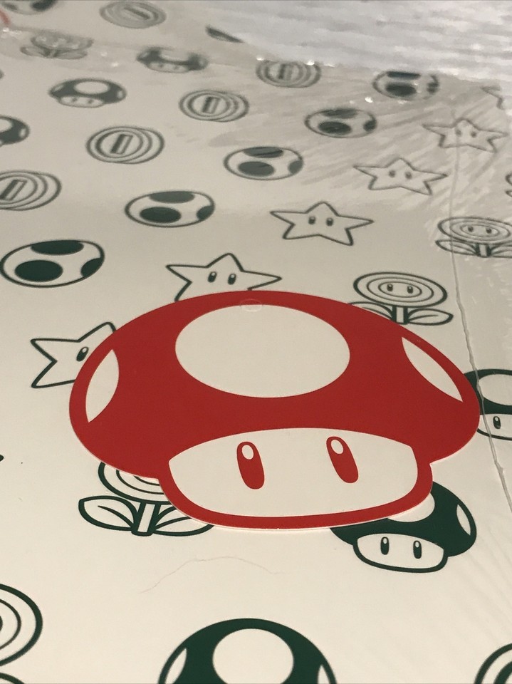 2012 Premium Super Mario Mushroom Gift Wrapping Paper Pack Of 10 Sheets ...