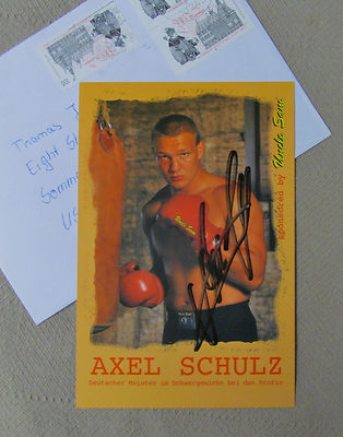 Axel Schulz GERMAN HEAVYWEIGHT Boxer Signed 4x6 Photo fought Foreman ...