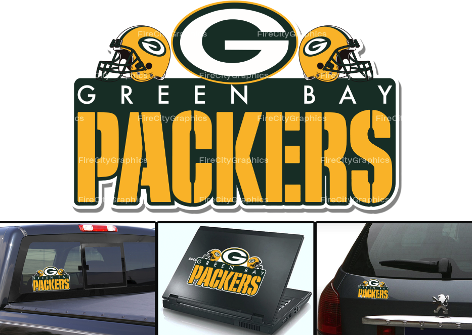 Green Bay Packers Sticker Decal Car Truck Window Bedroom Wall Laptop ...