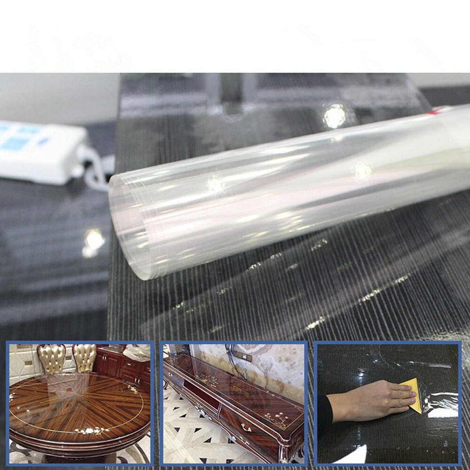 4 MIL Transparent Glossy Furniture Protection Film Table Protective ...