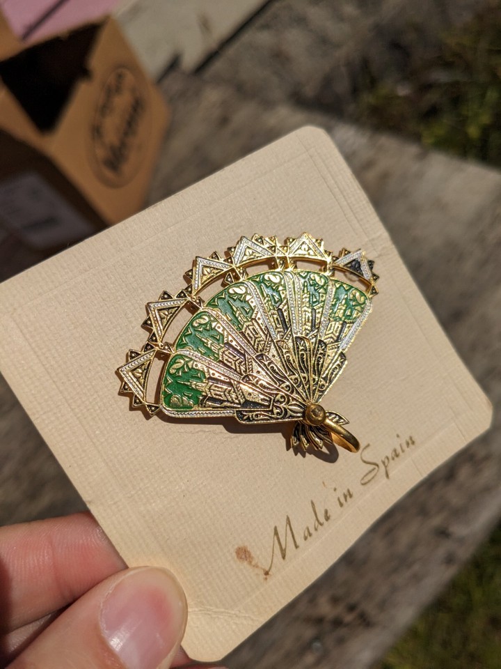 Spanish Brooch Pin Vintage Jewelry Adjustable Opens Closes ! | eBay