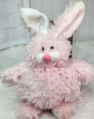 Plush Bunny Rabbit Pink Stuffed Animal Toy NWOT Fiesta 12" | eBay