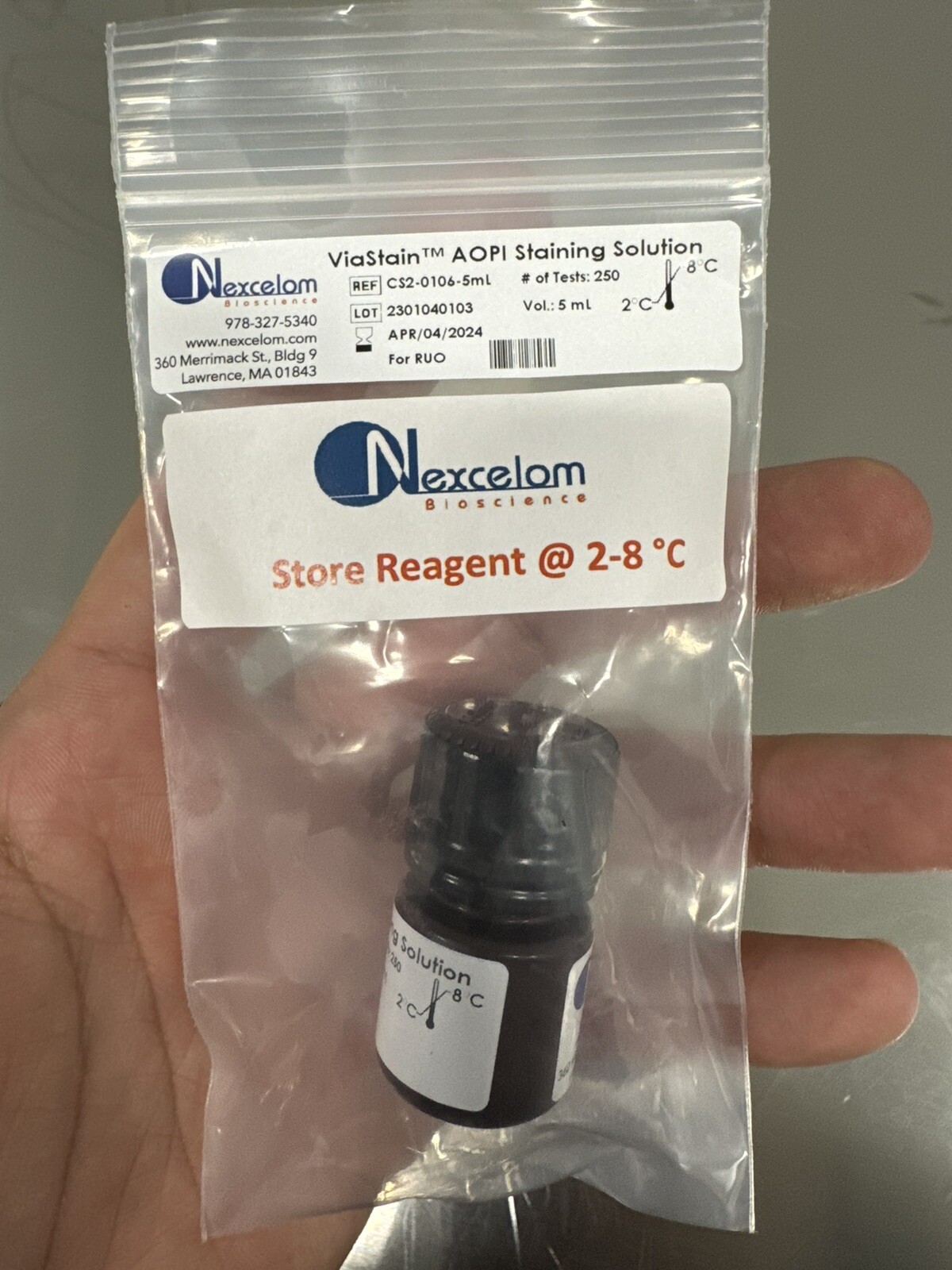 Nexcelom Viastain AOPI Staining Solution 250 Tests/bottle | eBay