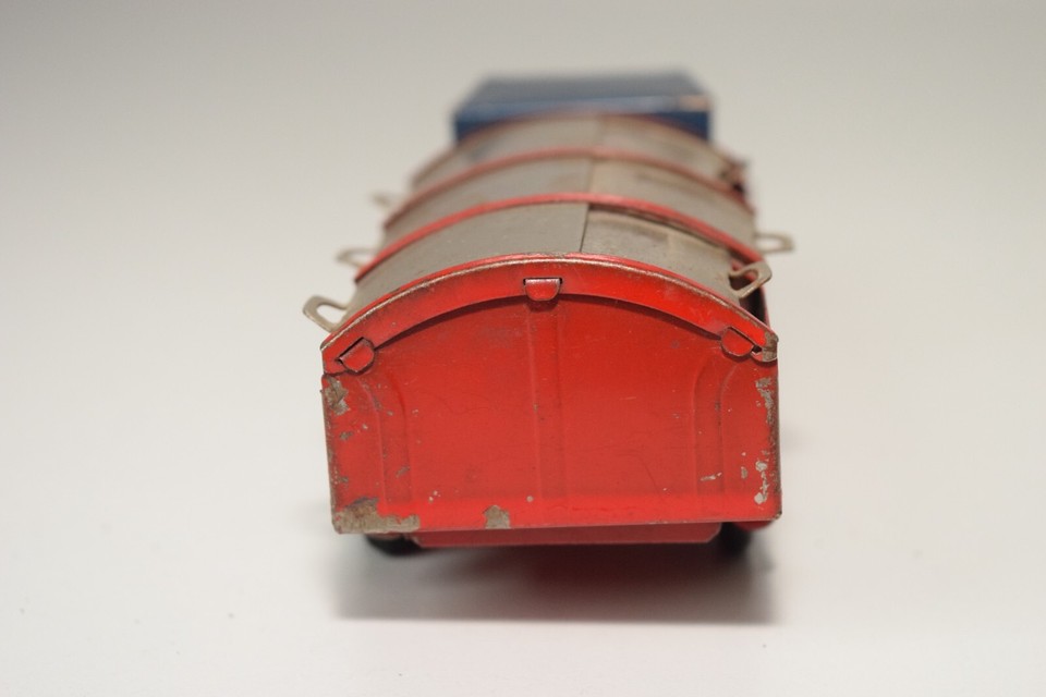 A78 1:30 ?? TRIANG MINIC TINPLATE REFUSE TRUCK BLUE RED EXCELLENT | eBay