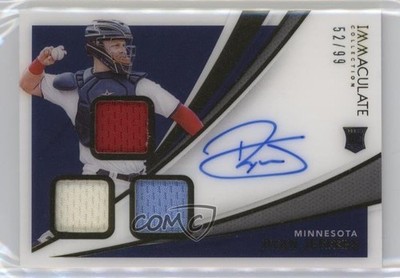 2021 Immaculate Rookie Triple Memorabilia Signatures 52/99 Ryan Jeffers ...