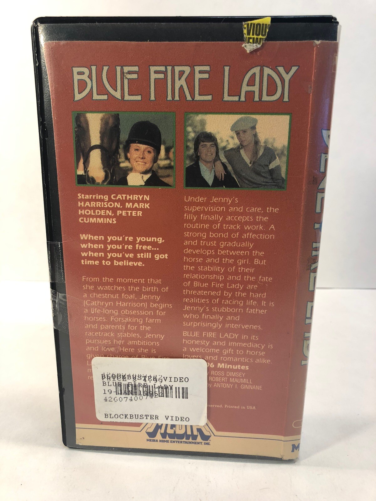 Blue Fire Lady (VHS) Family Drama 1977 Cathryn Harrison Mark Holden ...