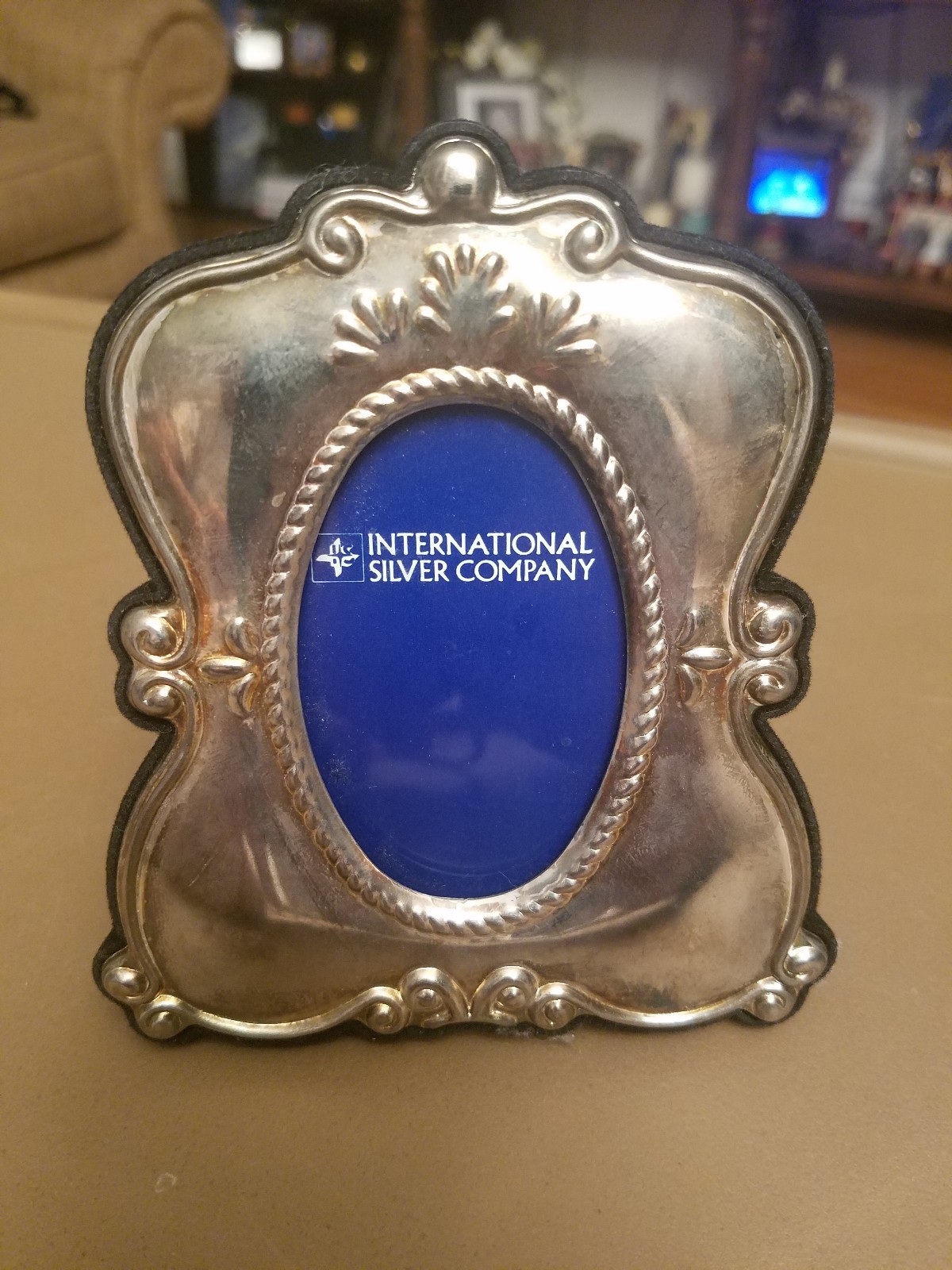 International Silver Plated Photo Frame Desktop 3.5x4.5 inch for 1.75x2 ...