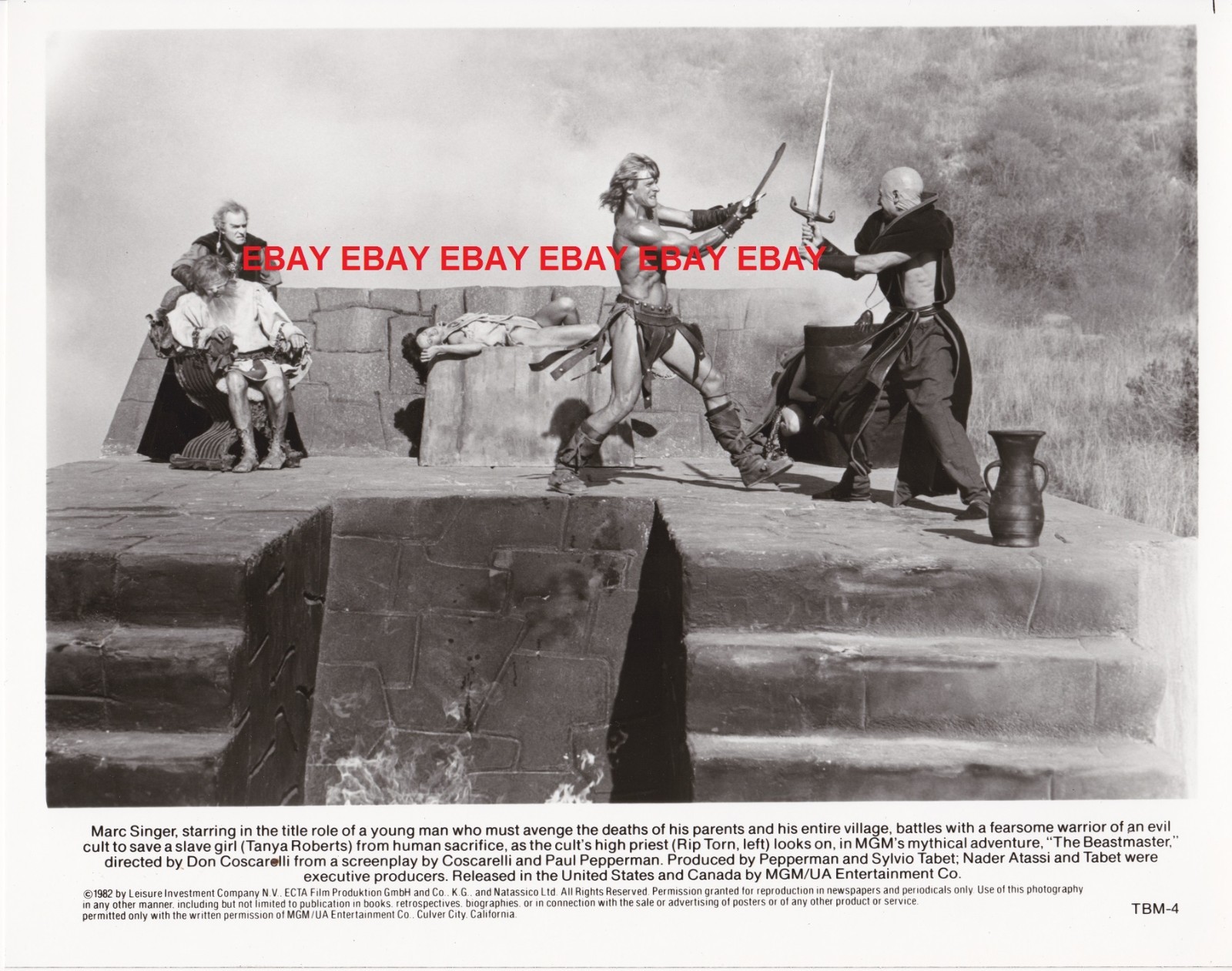 Original Photo Rip Torn Marc Singer Tanya Roberts in The Beastmaster ...