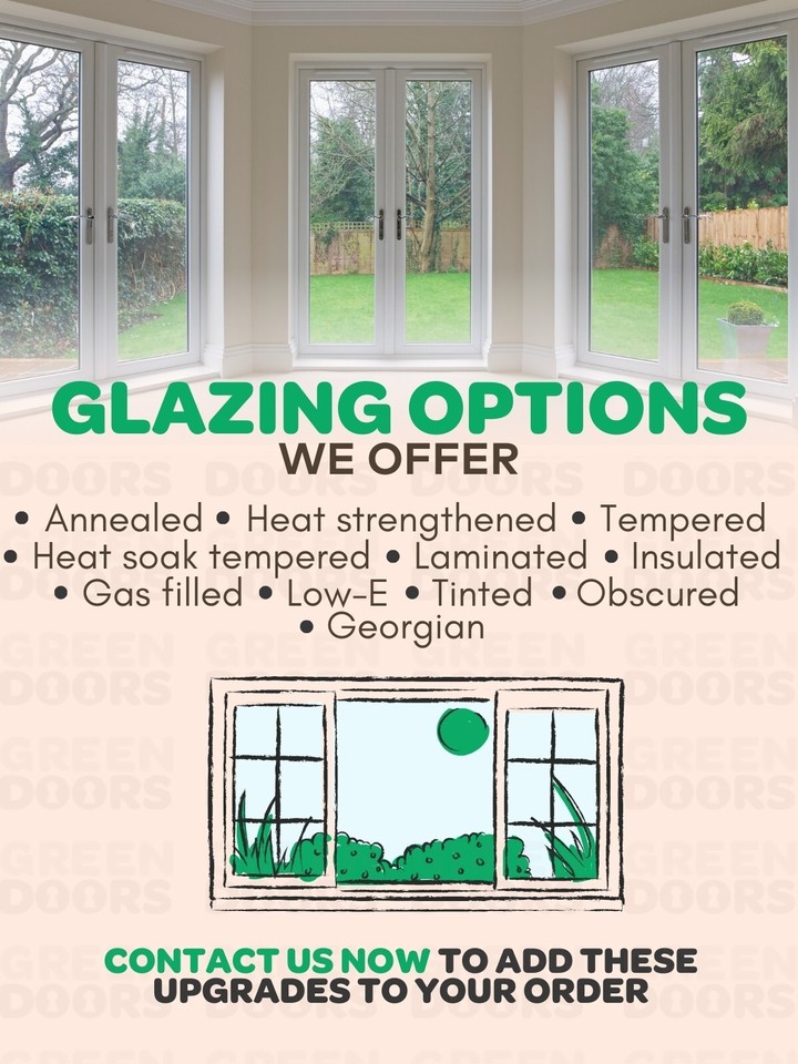 RED UPVC FRONT DOOR BRAND NEW DISTORTED GLASS EXTERNAL EXTERIOR DOUBLE ...