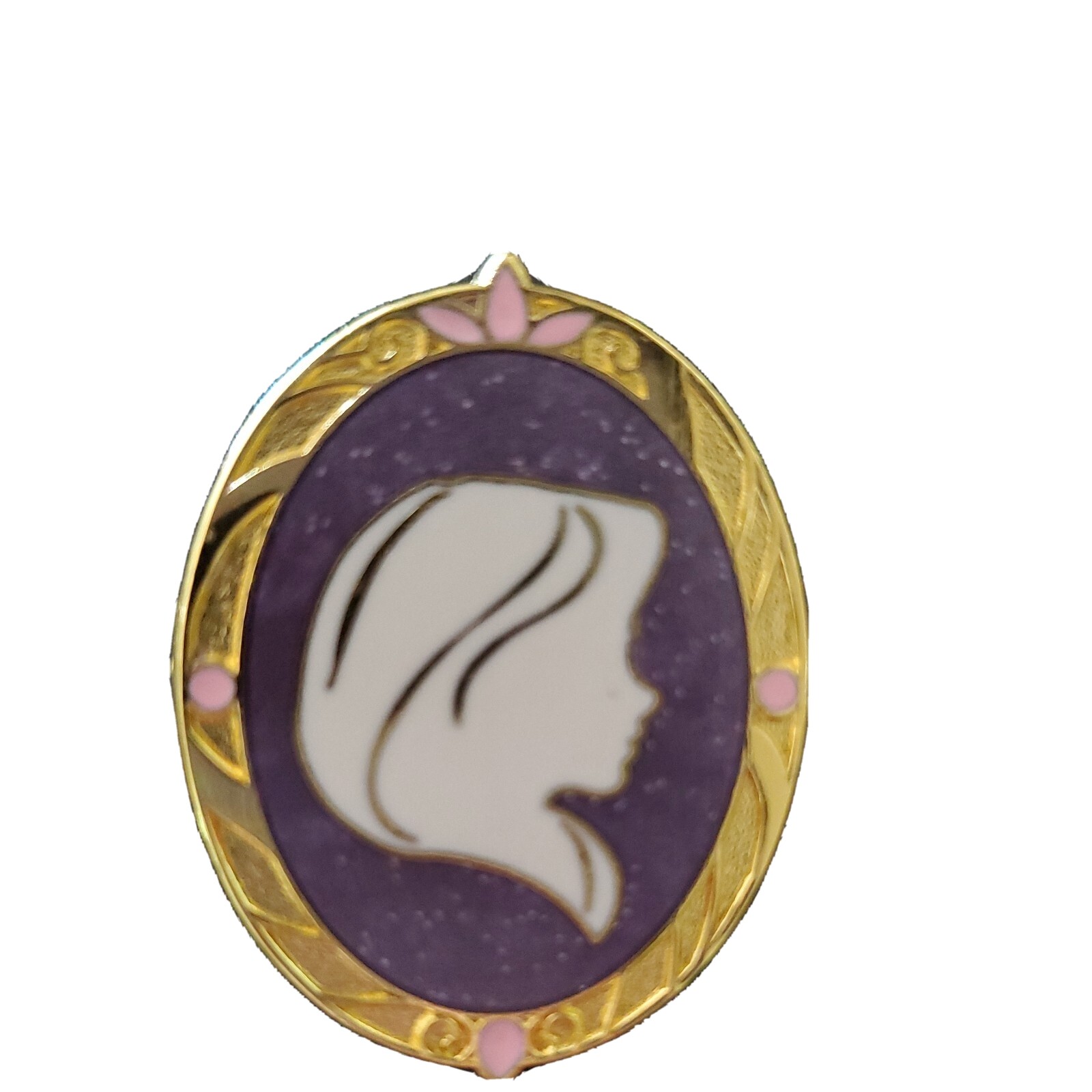 Rapunzel Tangled Cameo Sihoutte Glitter Portrait Frame Disney Trading ...
