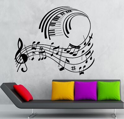 Wall Stickers Vinyl Decal Classical Music Sheet Cool Room Decor (ig1783 ...