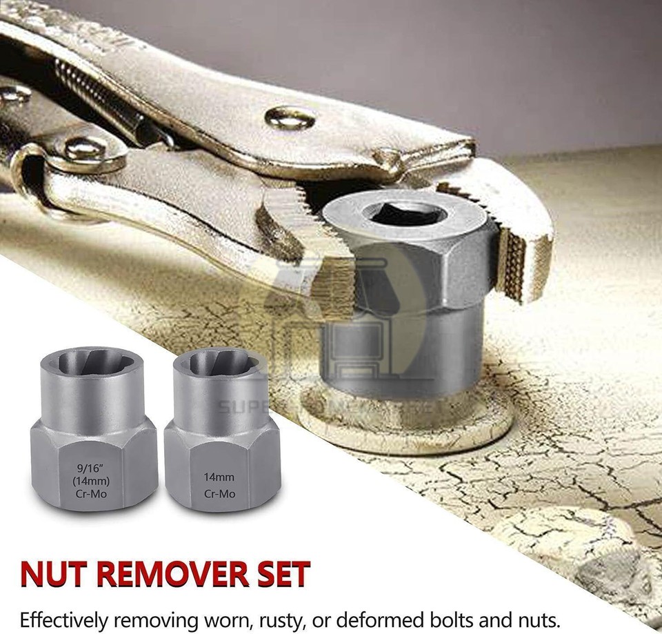 25PCS Multi-Spline Screw Extractor Set Hex Head Bit Socket Wrench Bolt ...