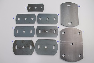 Ankerplatte rechteckig gelocht Stahl roh - Stahlplatte Metall Lasche ...